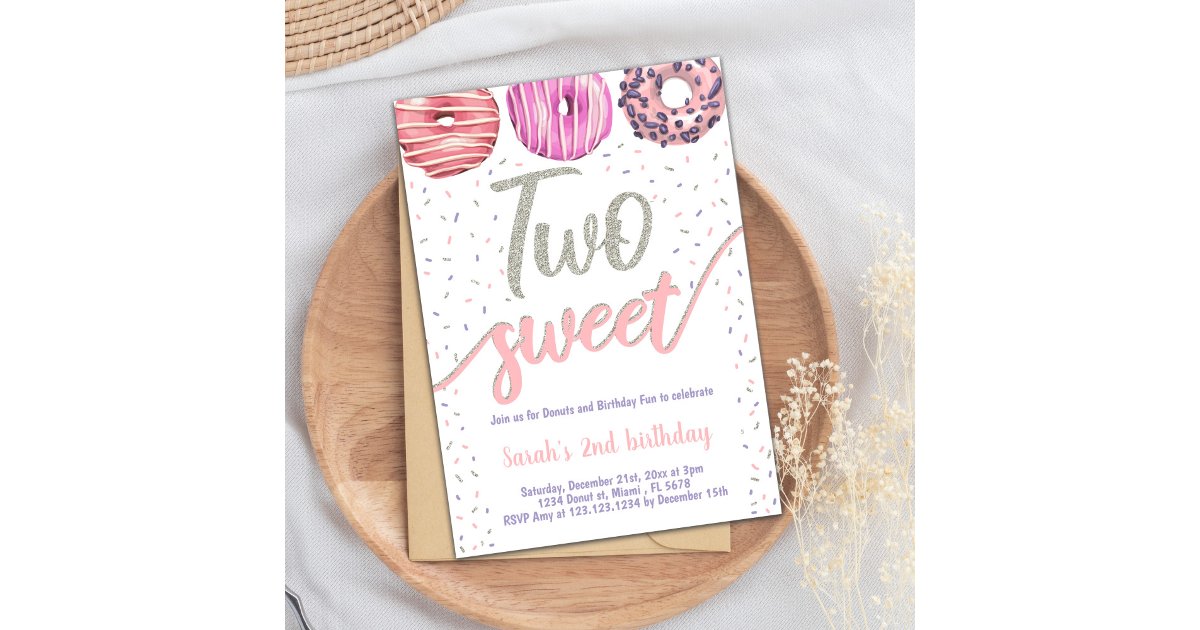 Editable 2nd Birthday Party Invite | Zazzle