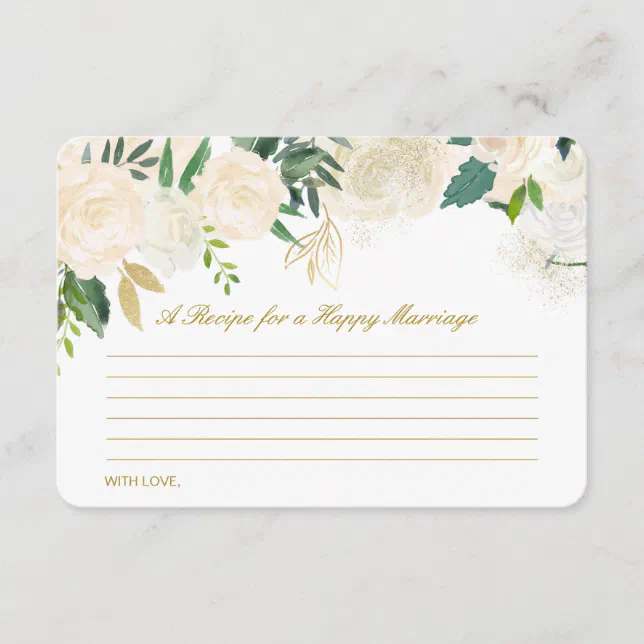Editable a recipe for a happy marriage card | Zazzle