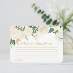 Editable a recipe for a happy marriage card | Zazzle
