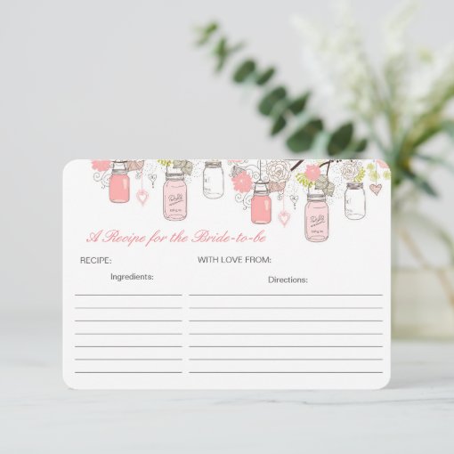 Editable A Recipe for the Bride-to-be Card | Zazzle