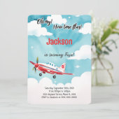 Editable Airplane Kids Birthday Party Invitation | Zazzle