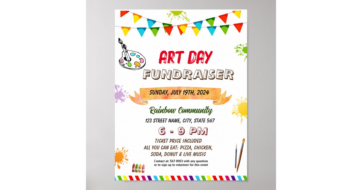 Editable Art fair flyer Poster | Zazzle