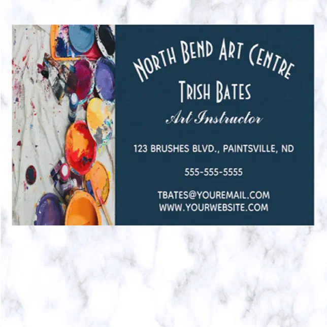 Editable Art Instructor Business Card | Zazzle