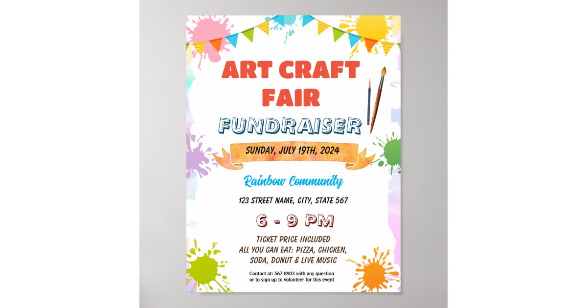 Editable Art Painting event flyer Poster | Zazzle