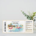 Editable Aruba Plane ticket Boarding Pass Invitation | Zazzle