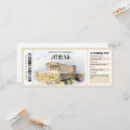 Editable Athens Plane ticket, Greece Trip Invitation | Zazzle