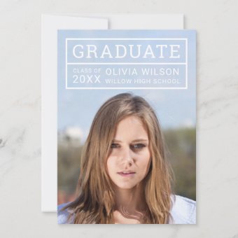 Editable Back Color Modern Grid Photo Grad Party Invitation | Zazzle
