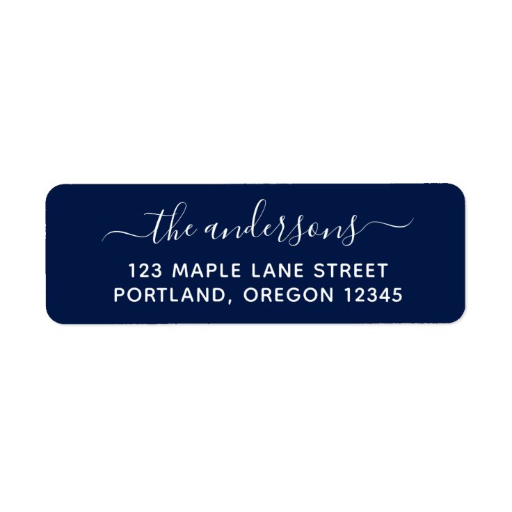 Editable Background Calligraphy Family Address Label | Zazzle