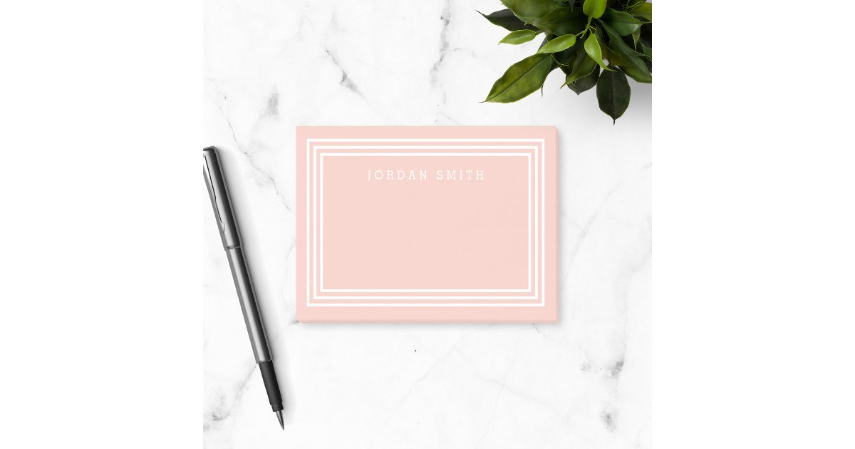 EDITABLE BACKGROUND COLOR with Triple White Border Post-it Notes | Zazzle