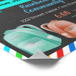 Editable Backpack giveaway flyer Poster | Zazzle