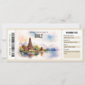 Editable Bali Plane Boarding Pass Ticket Invitation | Zazzle