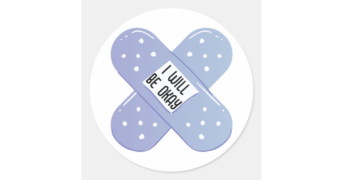 Editable Band-Aid Sticker Positive Motivational | Zazzle