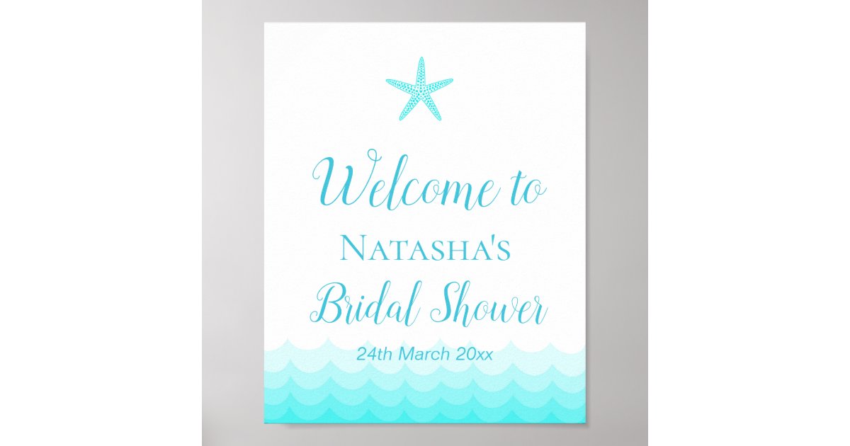 Editable Beach Party Welcome Sign 8x10 | Zazzle