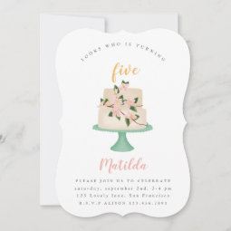 editable birthday cake party invitation | Zazzle