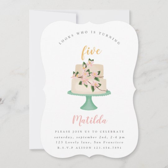editable birthday cake party invitation | Zazzle.com