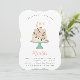 editable birthday cake party invitation | Zazzle