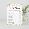 Editable Birthday Ever or Never Birthday Game Card | Zazzle