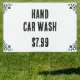 Editable Black and White Hand Car Wash Sign | Zazzle