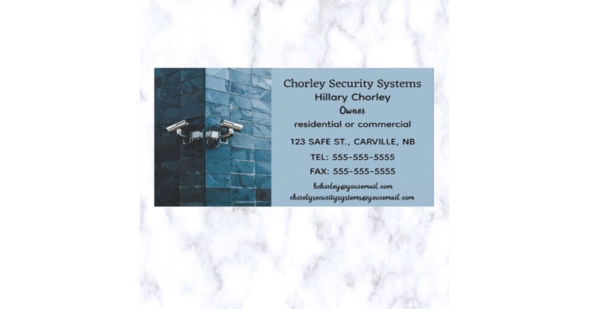 Editable Blue Brick Security Systems Business Card | Zazzle