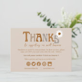 Editable Boho Thank You business Card Template | Zazzle