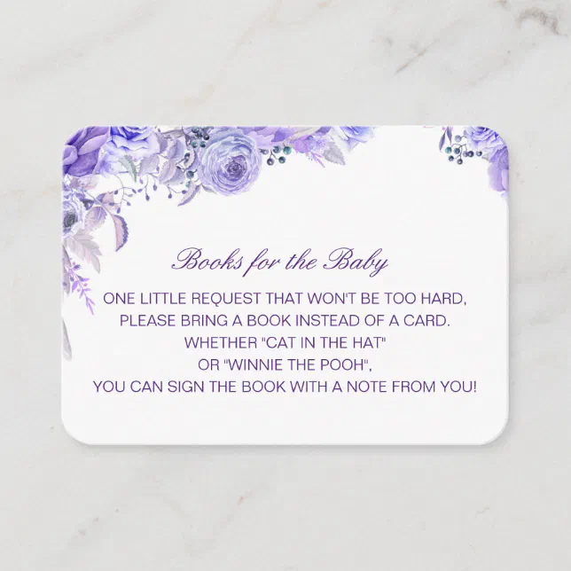 Editable Books for the Baby Insert Card | Zazzle