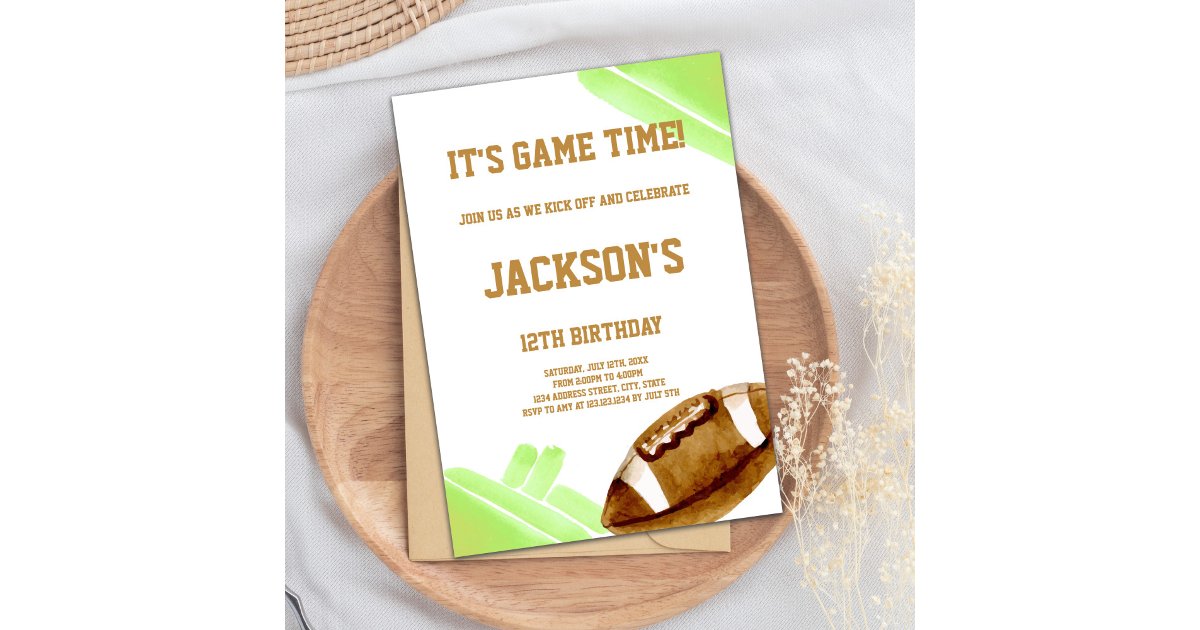 Editable Boys Game Day Party Invite | Zazzle