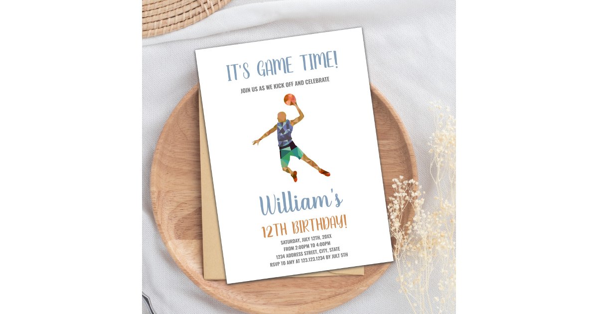 Editable Boys Sports Party Card | Zazzle