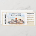 Editable Budapest Hungary Plane Boarding Pass Invitation | Zazzle