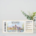 Editable Budapest Plane ticket, Hungary Trip Invitation | Zazzle