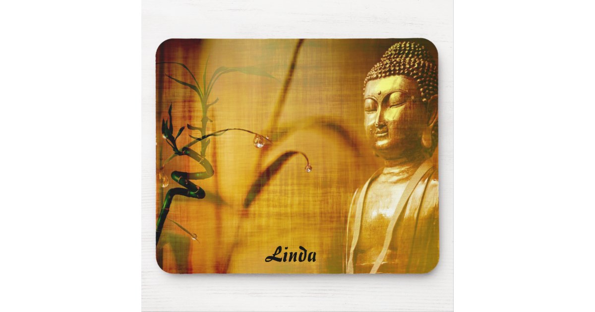 Editable Buddha and Bamboo Mouse Pad | Zazzle