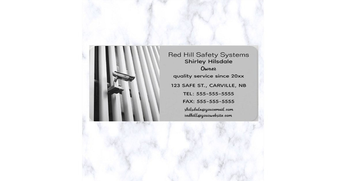 Editable Camera Home Security Business Card | Zazzle