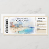 Editable Cancun Plane Boarding Pass Ticket Invitation | Zazzle