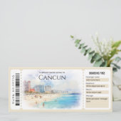 Editable Cancun Plane Boarding Pass Ticket Invitation | Zazzle