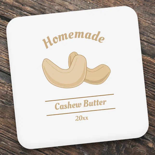 Editable Cashew Butter Label Sticker | Zazzle