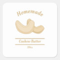 Editable Cashew Butter Label Sticker | Zazzle