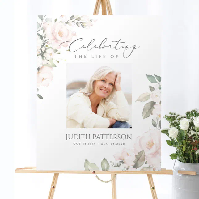 Editable Celebration of Life Welcome Sign Template | Zazzle