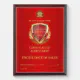 Editable certificate red gold business excellence award plaque | Zazzle