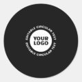 Editable Circular Text Template & Your Logo Classic Round Sticker | Zazzle