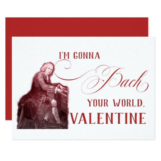 EDITABLE Classical Music w/ Bach Valentine Card | Zazzle.com