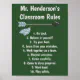 Editable Classroom Rules on a Chalkboard Poster | Zazzle