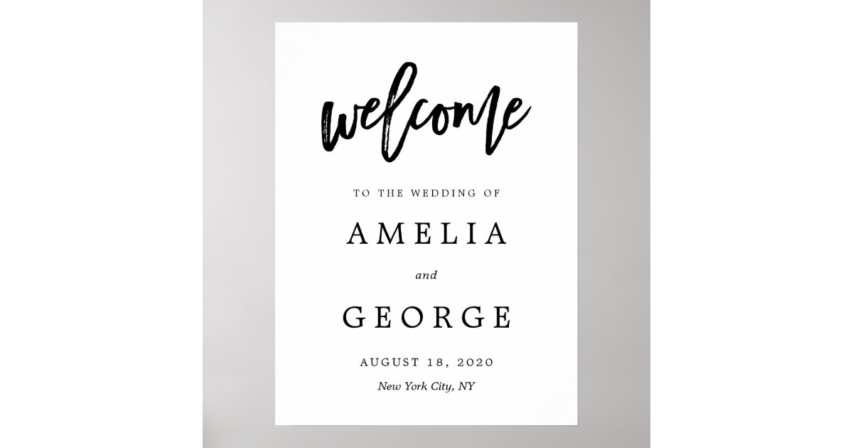 Editable COLOR and SIZE Welcome Sign BCC | Zazzle