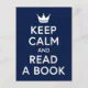 Editable Color Bookish Keep Calm and Read a Book Postcard | Zazzle