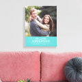 EDITABLE COLOR Cursive Mr & Mrs Family Name Photo Canvas Print | Zazzle