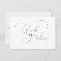 Editable Color Cute Script Calligraphy Thank You | Zazzle