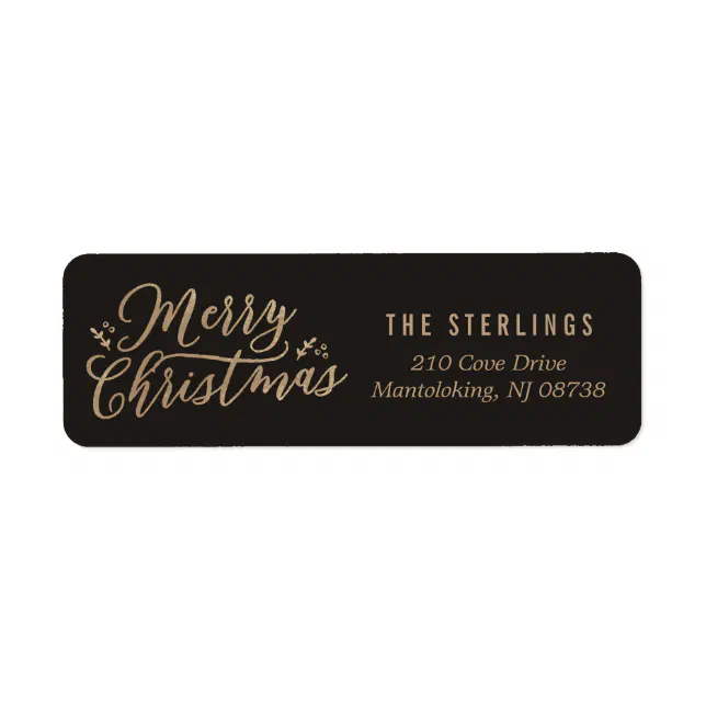 EDITABLE COLOR Merry Christmas Address Labels | Zazzle