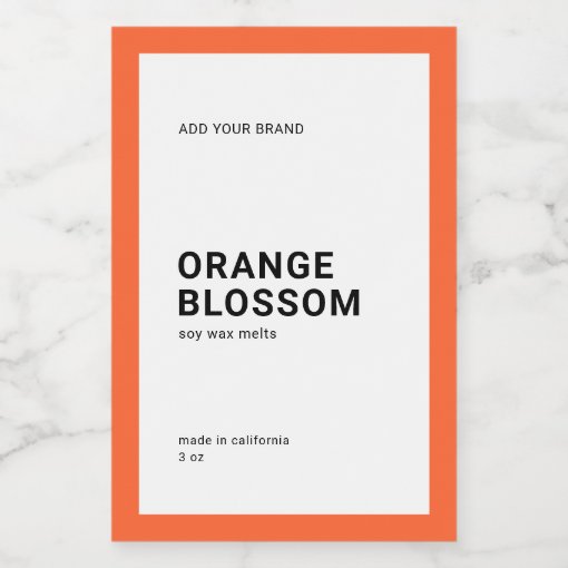 Editable Color Modern Minimalist Product Label | Zazzle