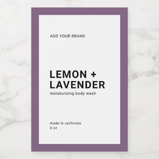 Editable Color Modern Minimalist Product Label | Zazzle