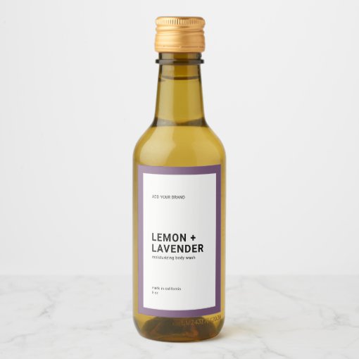 Editable Color Modern Minimalist Product Label | Zazzle