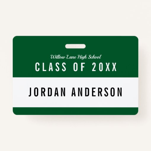 Editable Color School Class Reunion Name Badge | Zazzle