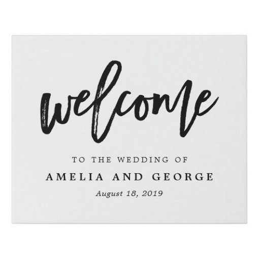 EDITABLE COLOR Welcome Sign Brushed Charm | Zazzle
